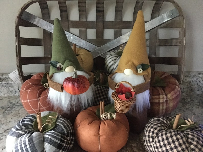 Handmade Autumn Gnome Pair Fall Decor Fall Gnomes for - Etsy