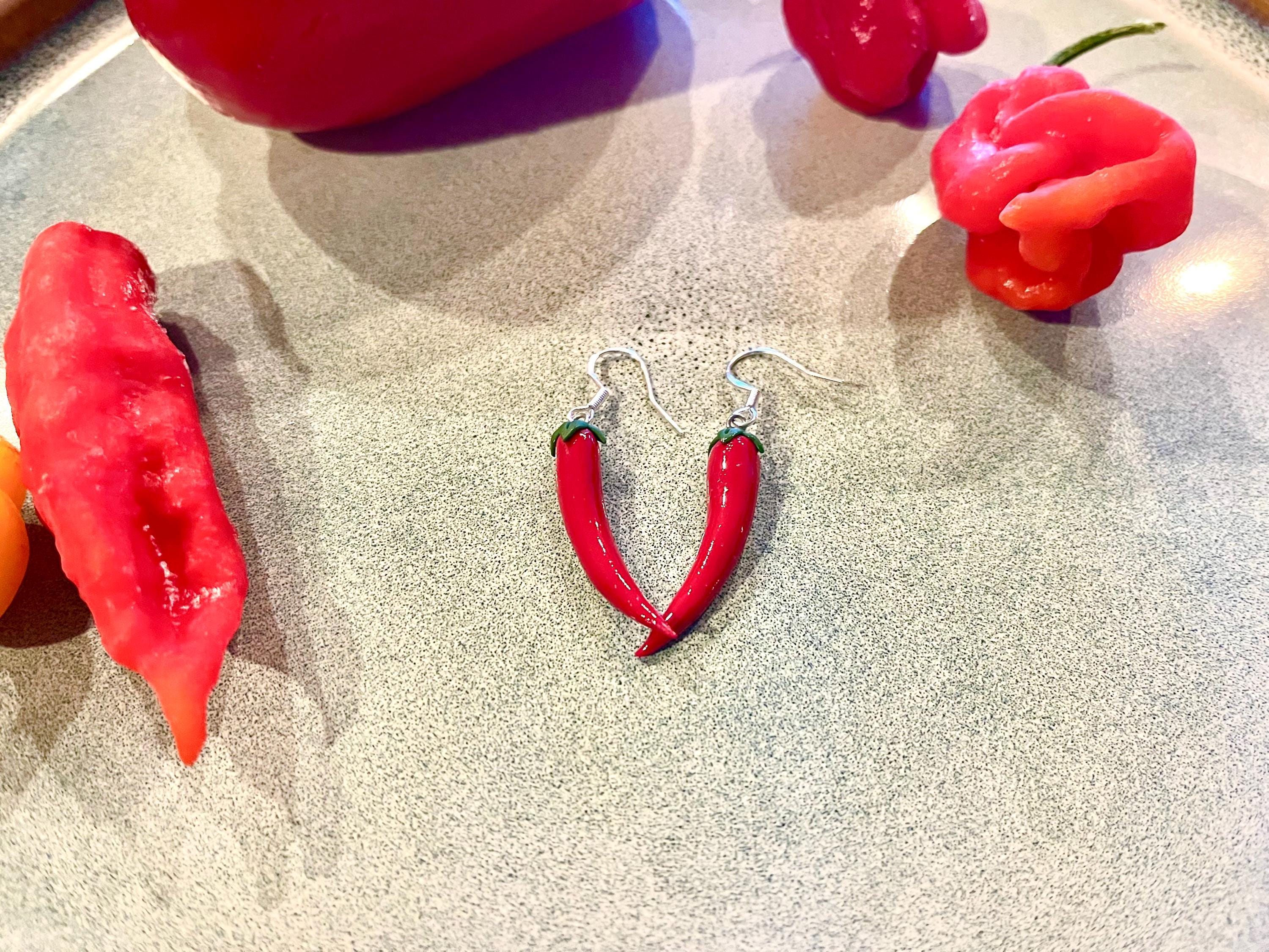Chili Pepper Earrings/habanero Jalapeño/spicy/plants and Garden/hot ...