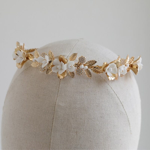 Gold Leaf Headpiece - Etsy
