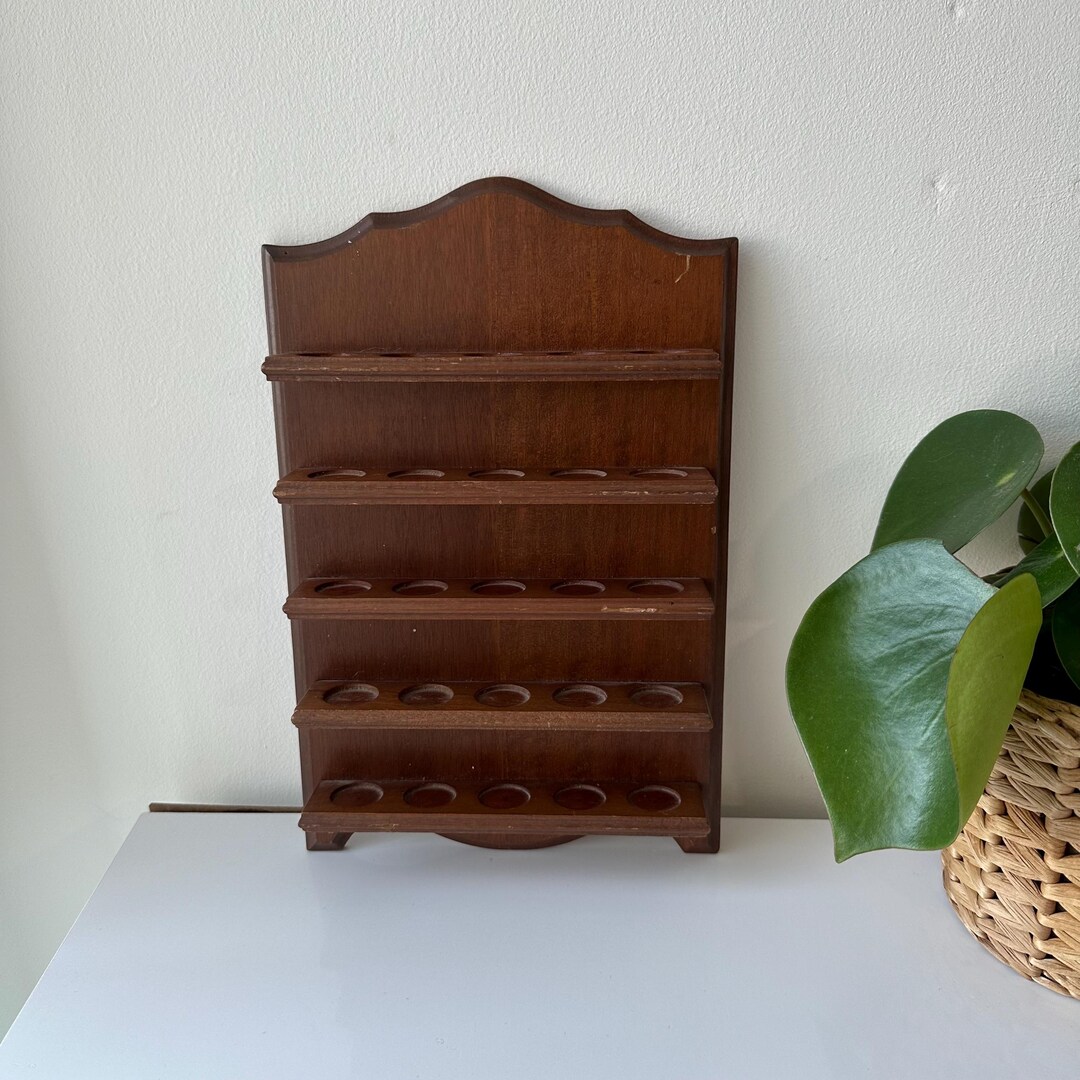 Vintage Mid Century Thimble Rack Display Shelf Wall Hanger Storage - Etsy