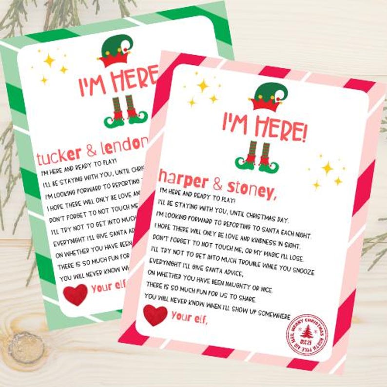 Elf on the Shelf Editable Return Letter, Elf on the Shelf Arrival ...