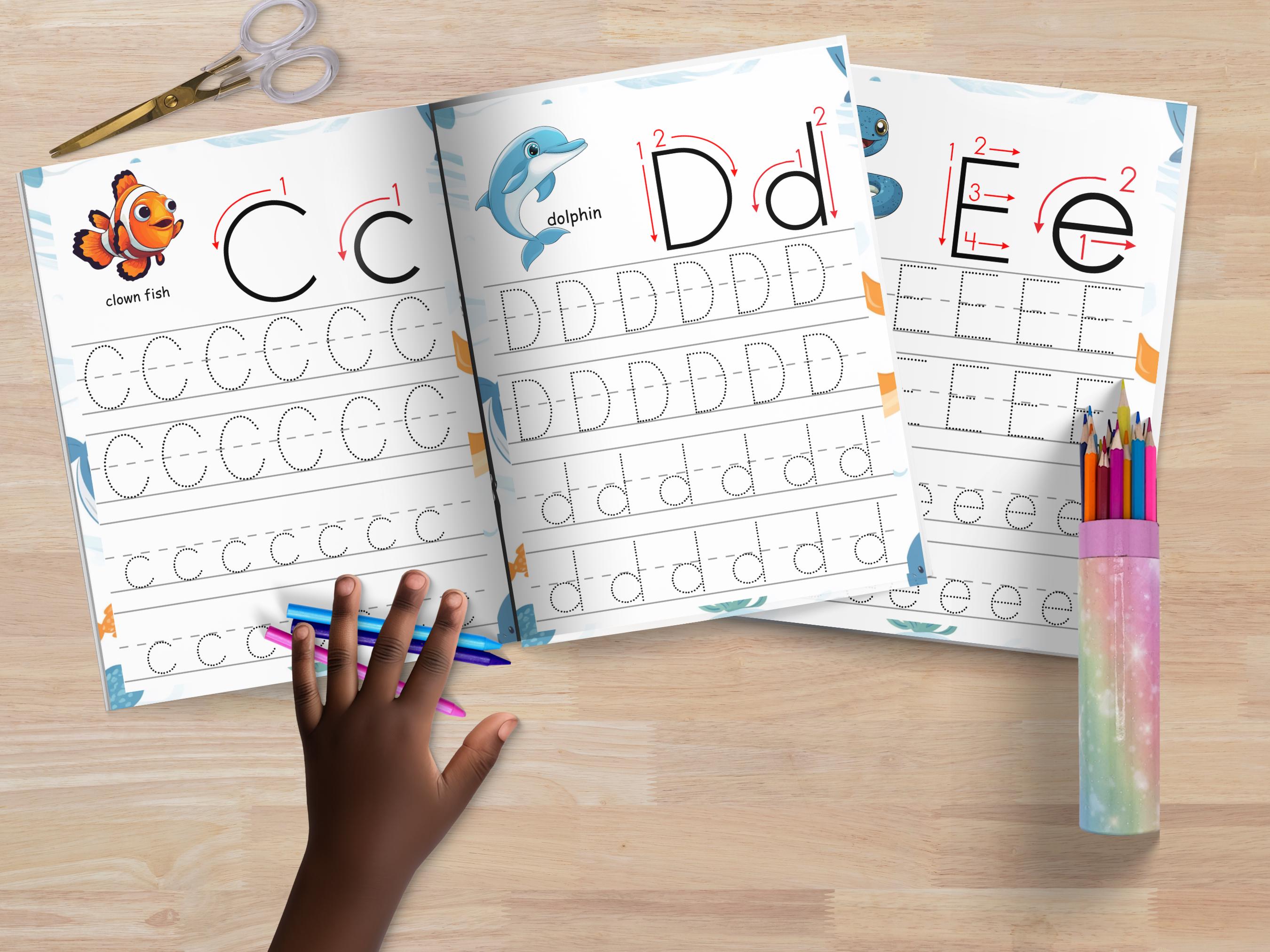 Kids Worksheet Letter Tracing Ocean Theme Book for Your Pre-k and ...