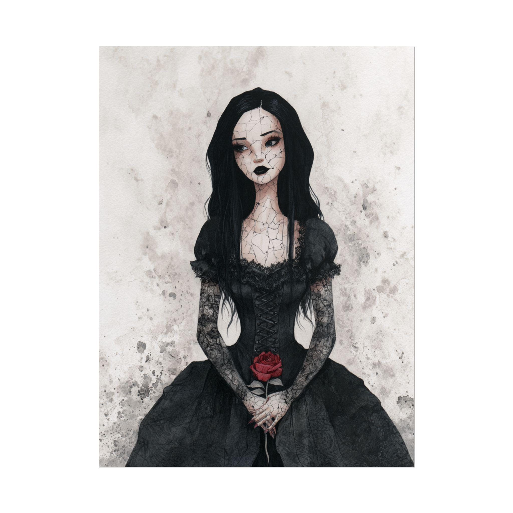 Gothic Wall Art Print Rolled Posters, Bride, Home Decor, Halloween ...