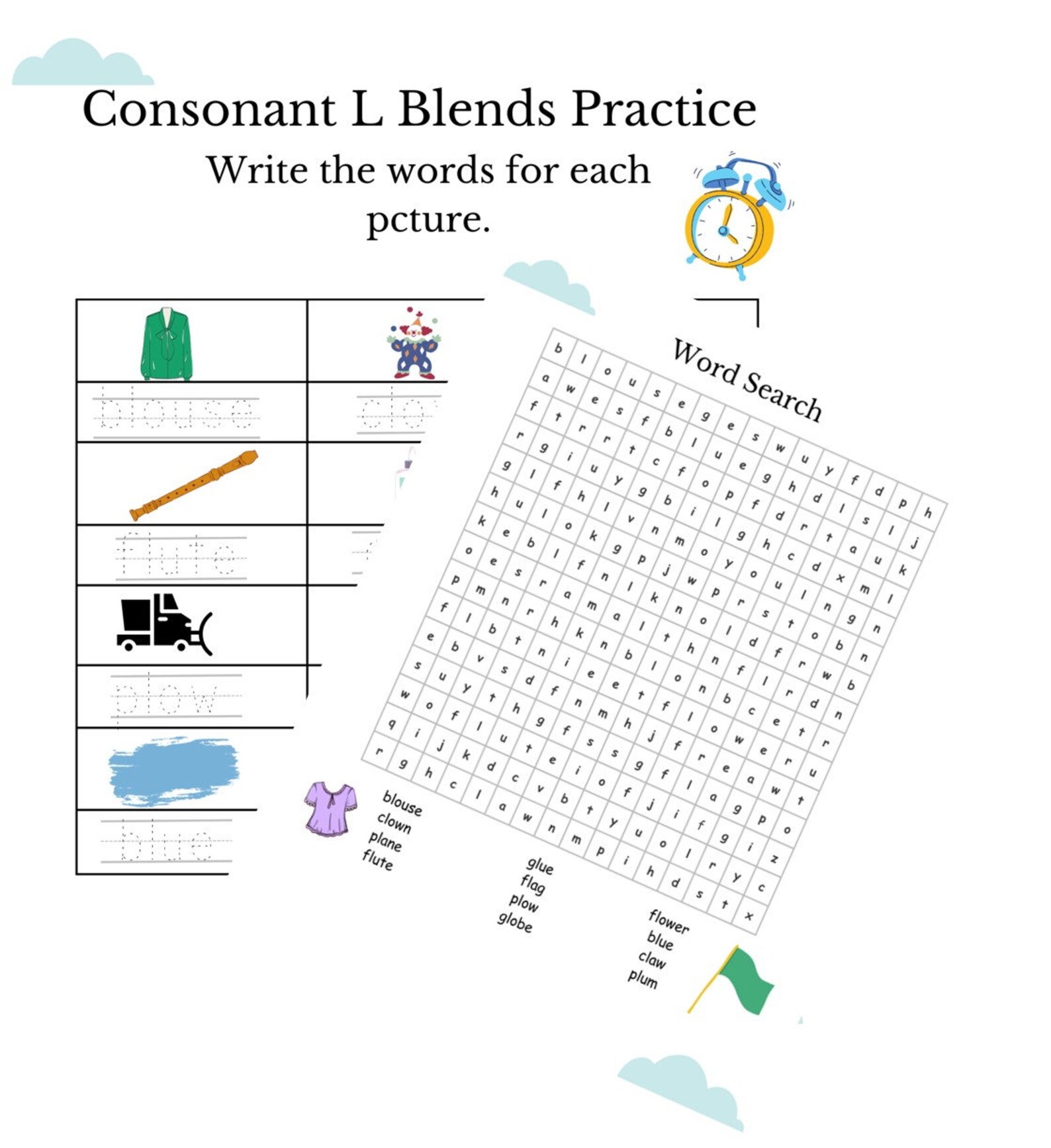 Consonant L Blends - Etsy