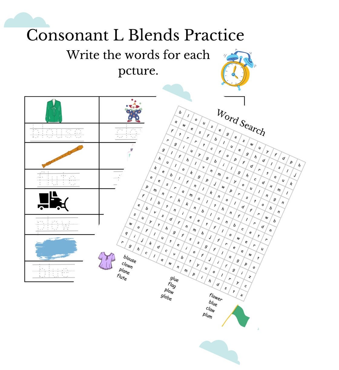 Consonant L Blends - Etsy