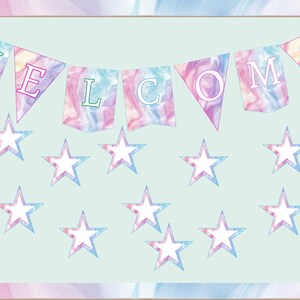 Bulletin Board Printable Classroom Pastel Borders, Pennants, Alphabet ...