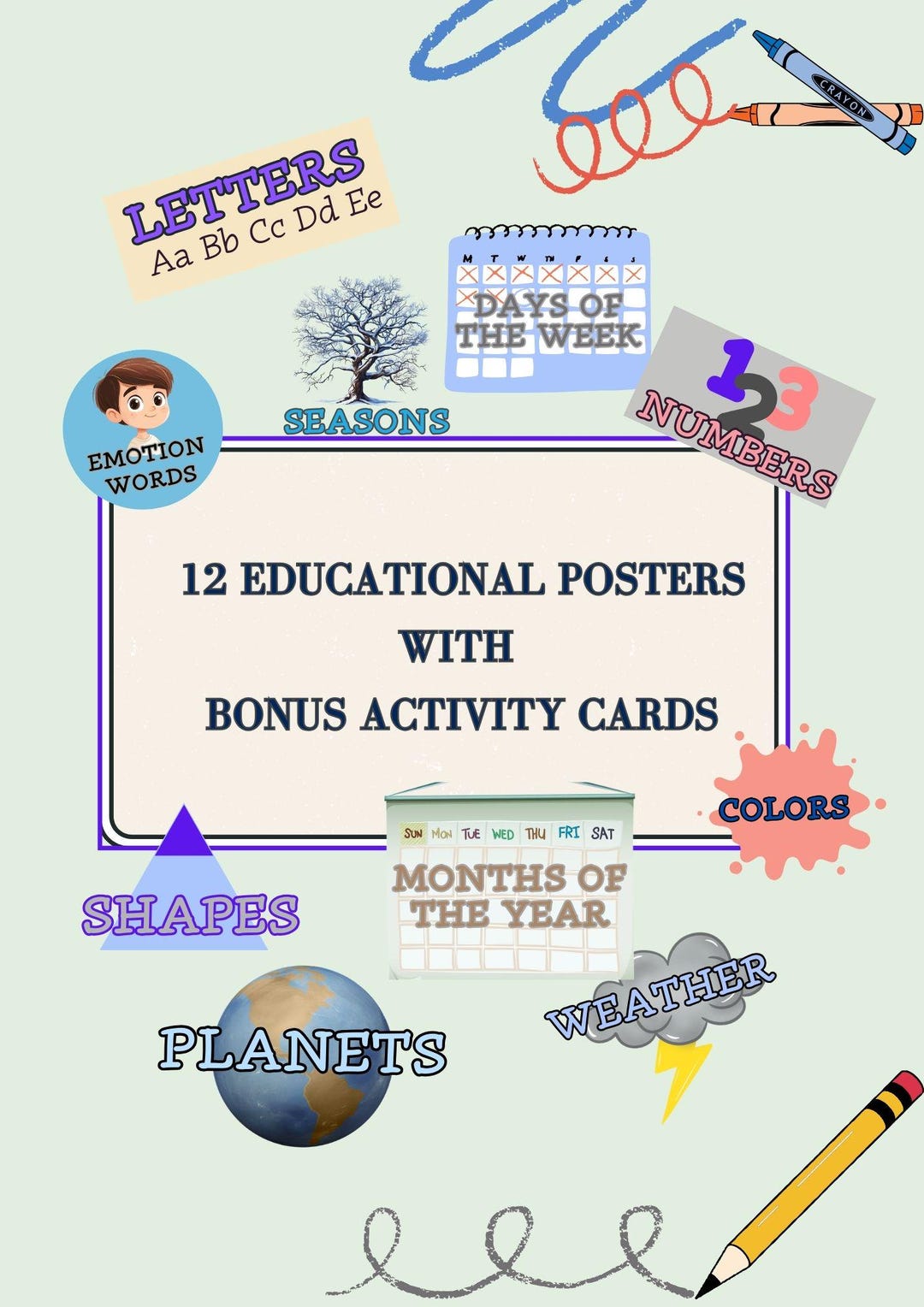 Classroom Posters for Early Grades Plus Bonus Activity Sheets for ...