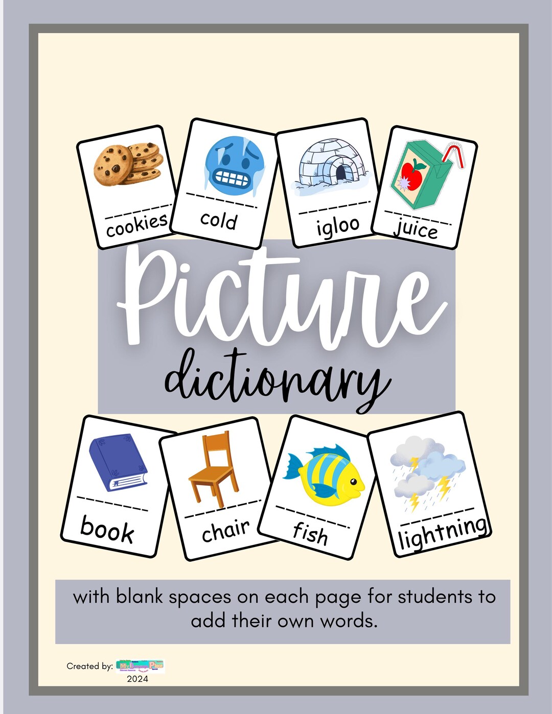 Picture Dictionary: Learn Words With Visuals - Etsy