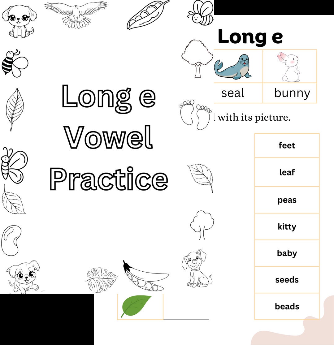 Long E Vowel Practice - Etsy
