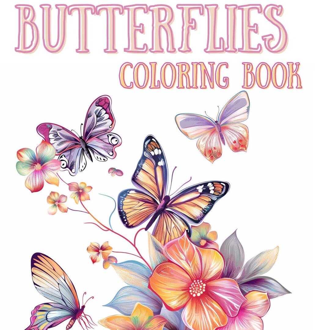 Coloring Book for Kids Butterflies Coloring Pages Printable Activity ...