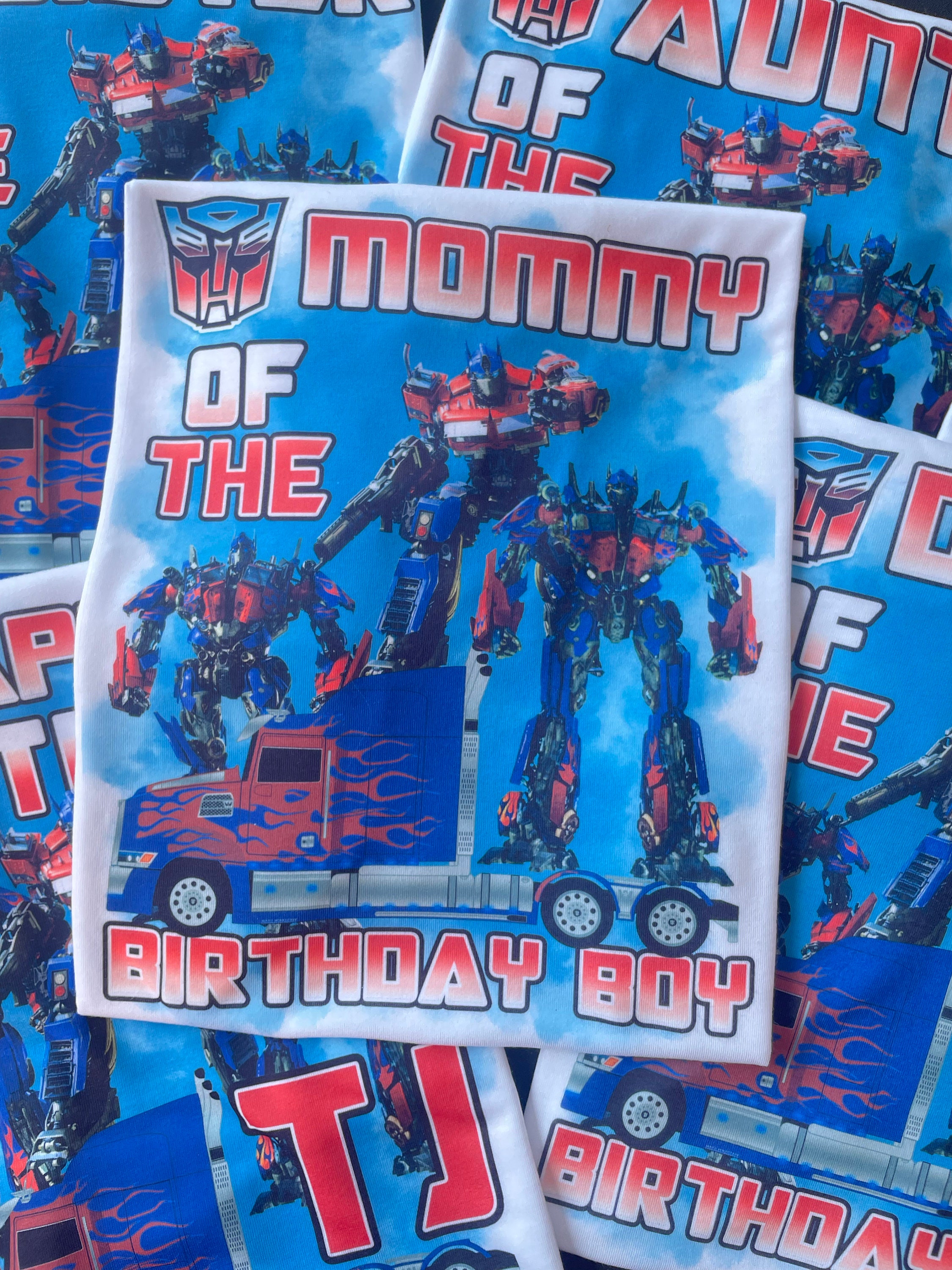 Transformers Optimus Prime Birthday Shirts. Transformers Birthday ...