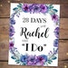Printable Days Until I Do Sign Printable Purple Floral | Etsy