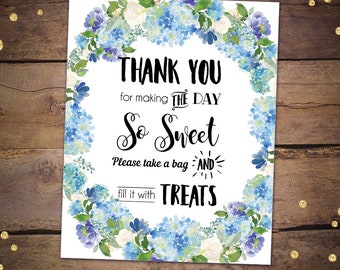 Printable Candy Buffet Sign Candy Bar Table Sign Treats Sign | Etsy