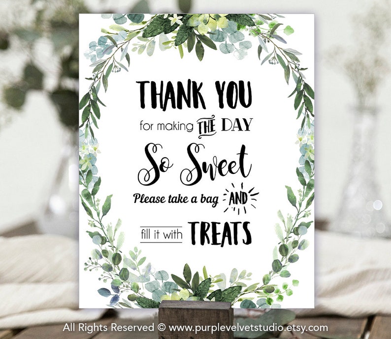 Printable Candy Buffet Sign Candy Bar Table Sign Treats Sign | Etsy