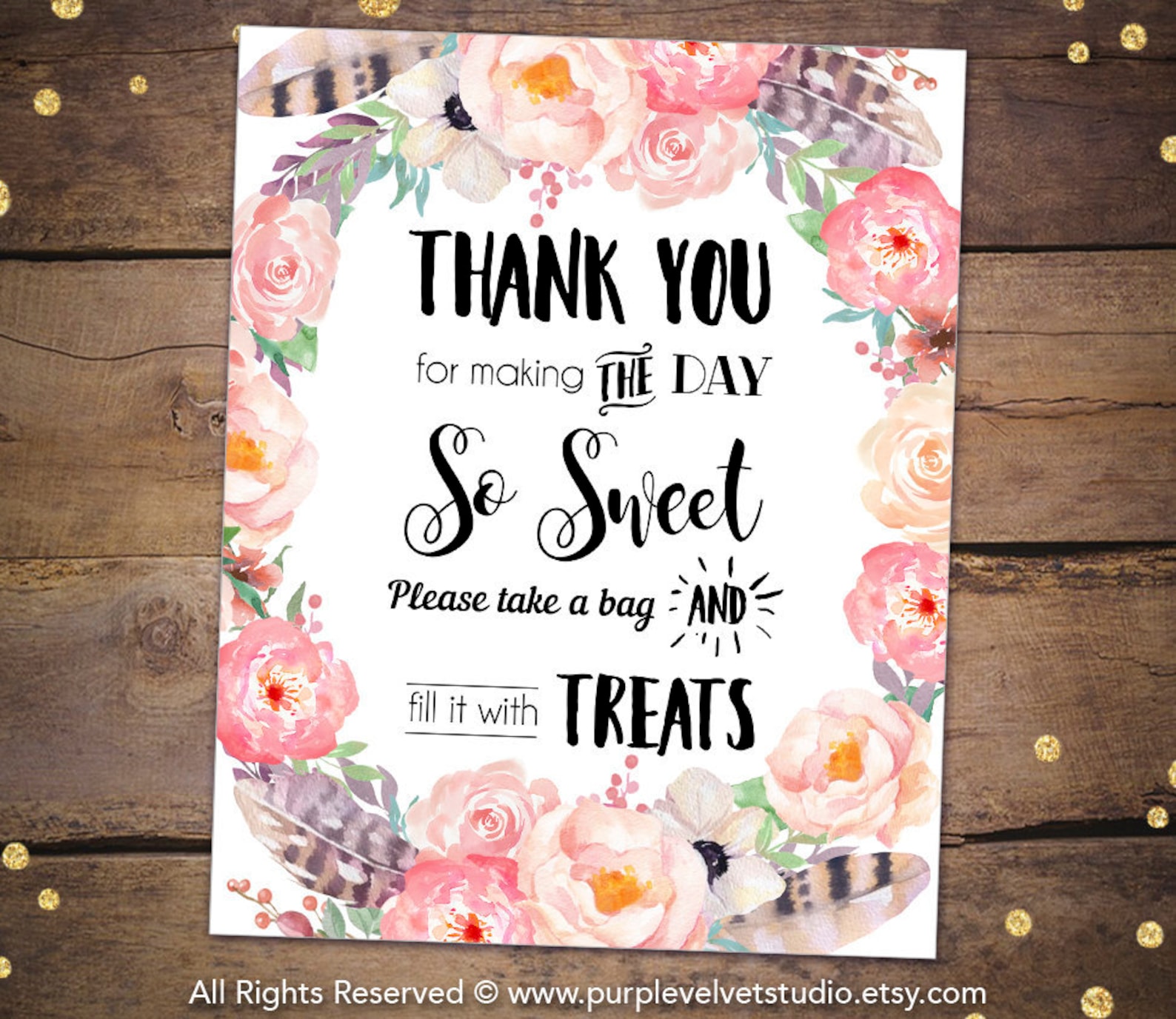 Printable Candy Buffet Sign Candy Bar Table Sign Treats Sign | Etsy