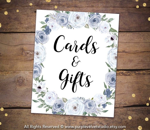 Printable Cards and Gifts Sign Gift Table Sign Gifts and | Etsy