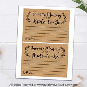 Printable Bridal Shower Activity Printable Rustic Bridal Shower ...