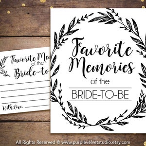 Printable Bridal Shower Activity Printable Rustic Bridal Shower ...