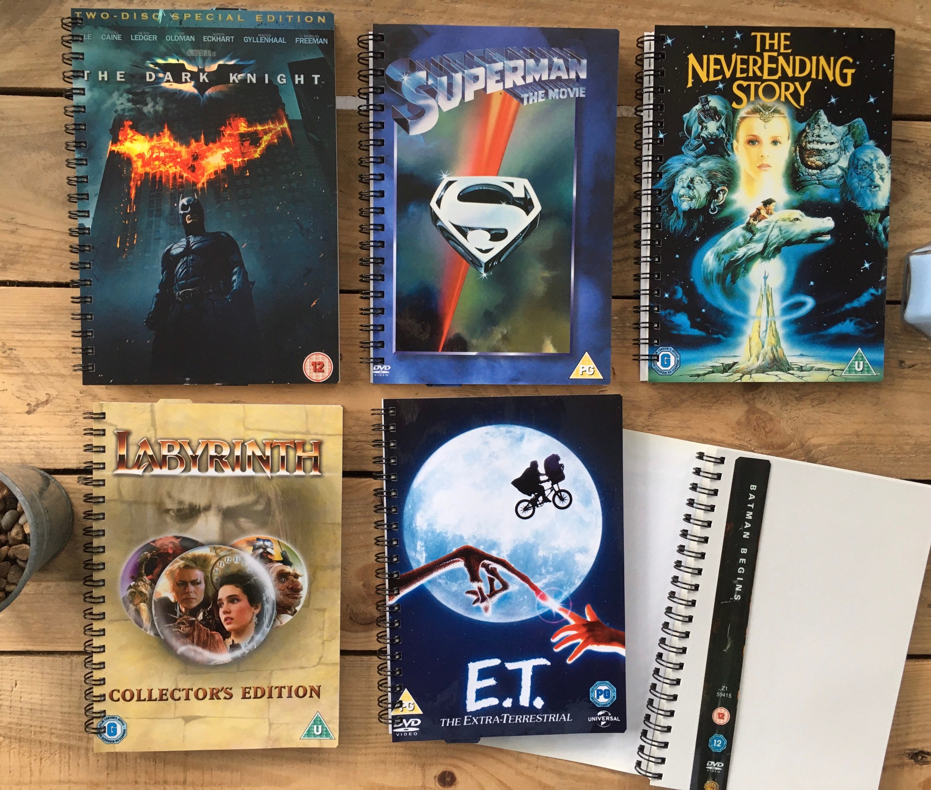 Recycled/upcycled DVD Cover Notebook Batman Star Wars - Etsy