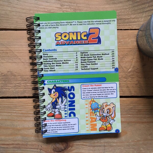 Sonic Notebook - Etsy
