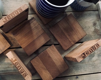 Set of 3 Wooden Apples, Jenga Block Apples, Fall Decor, Tiered Tray ...