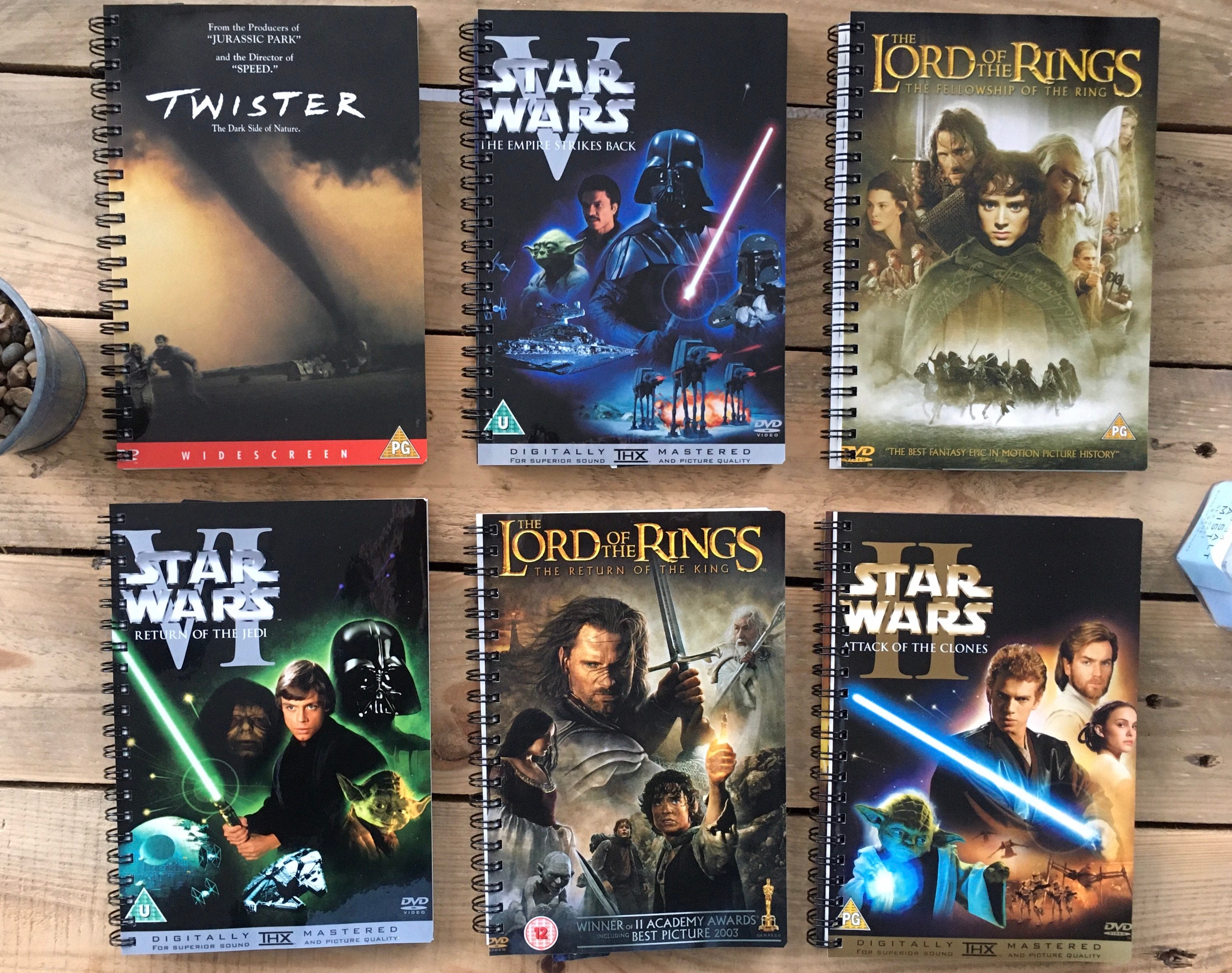Recycled/upcycled DVD Cover Notebook Batman Star Wars - Etsy