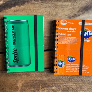 Upcycled/recycled Coca Cola Small Box Notebook - Sprite & Fanta - Etsy