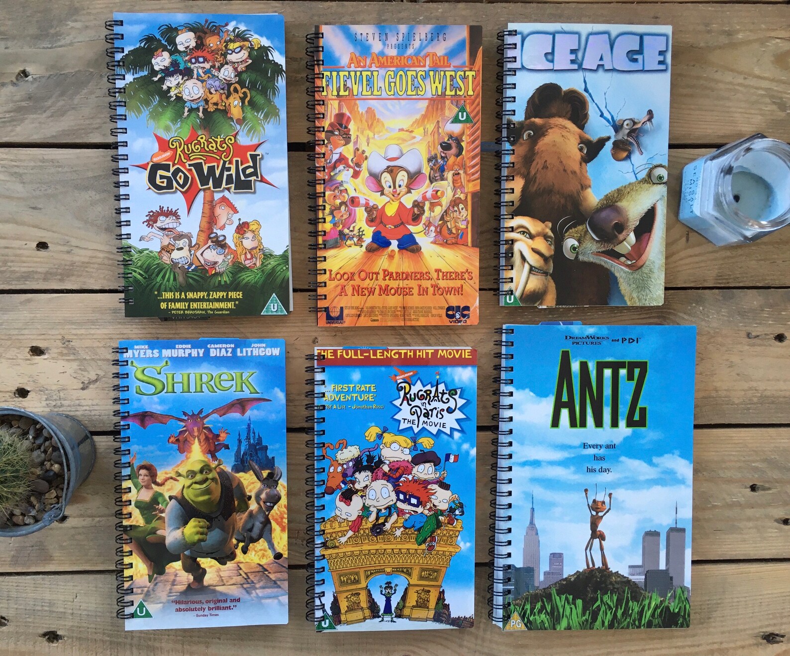 Recycled/upcycled VHS Cover Notebook - Family Favourites - Shrek ...