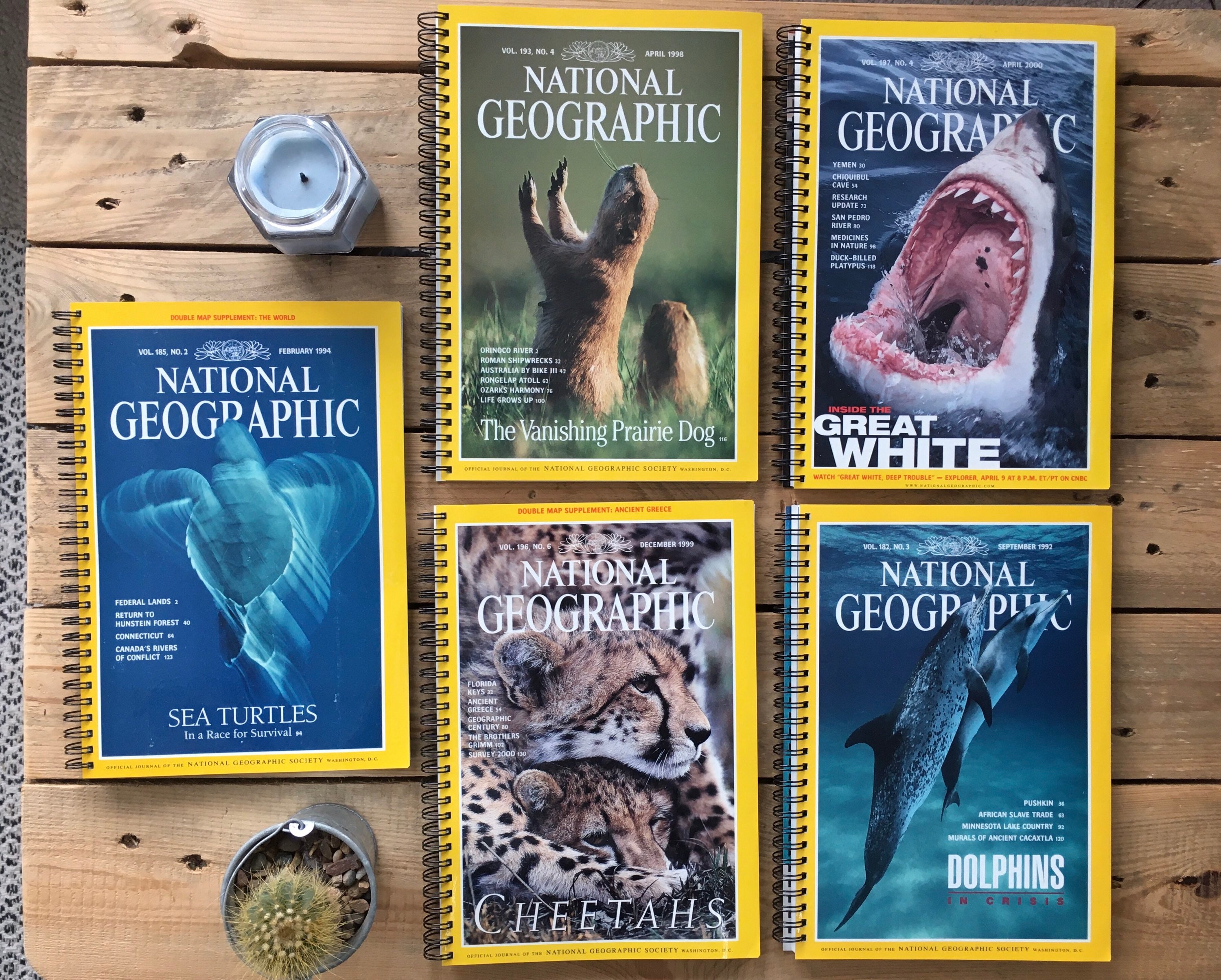 Recycled/upcycled National Geographic Spiral-bound Notebook - Etsy UK