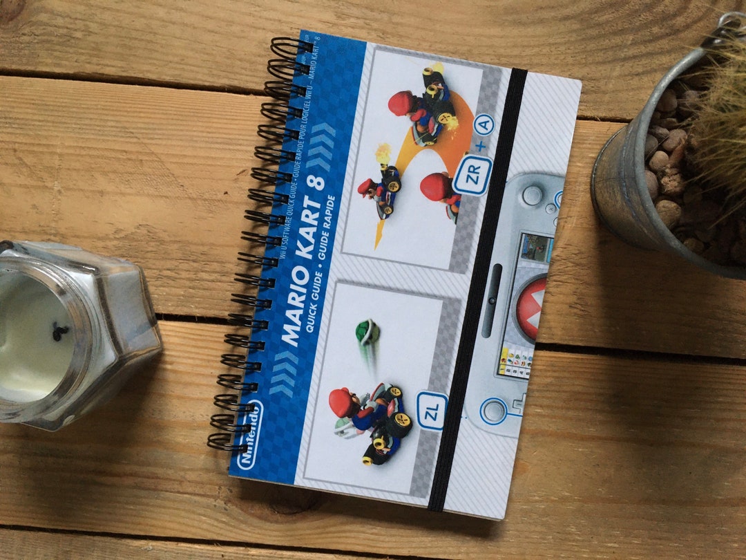 Recycled/upcycled Gaming Manual Notebook- Mariokart 8 - Etsy