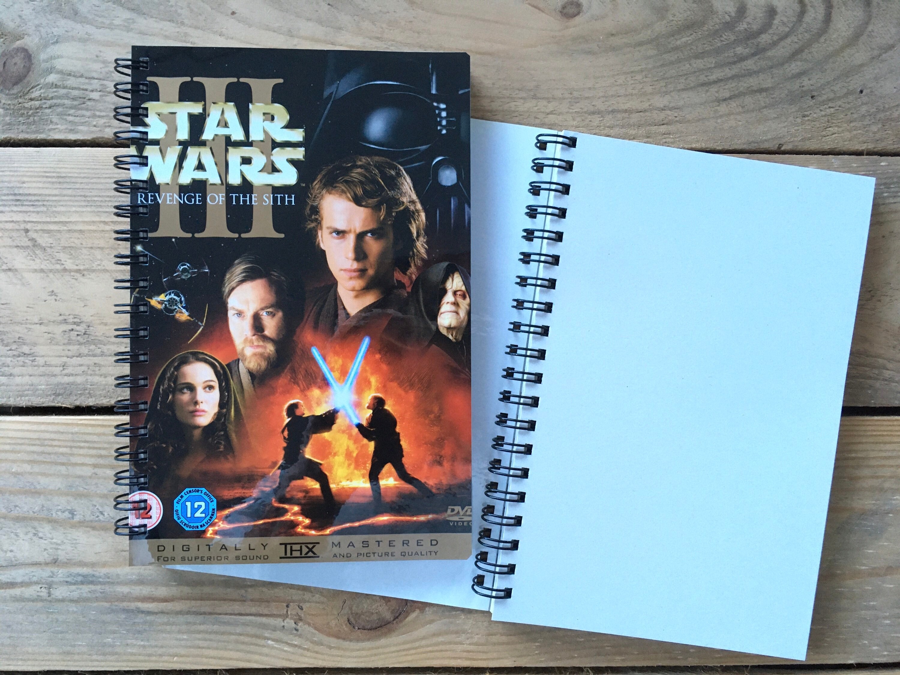Recycled/upcycled DVD Cover Notebook Batman Star Wars | Etsy UK