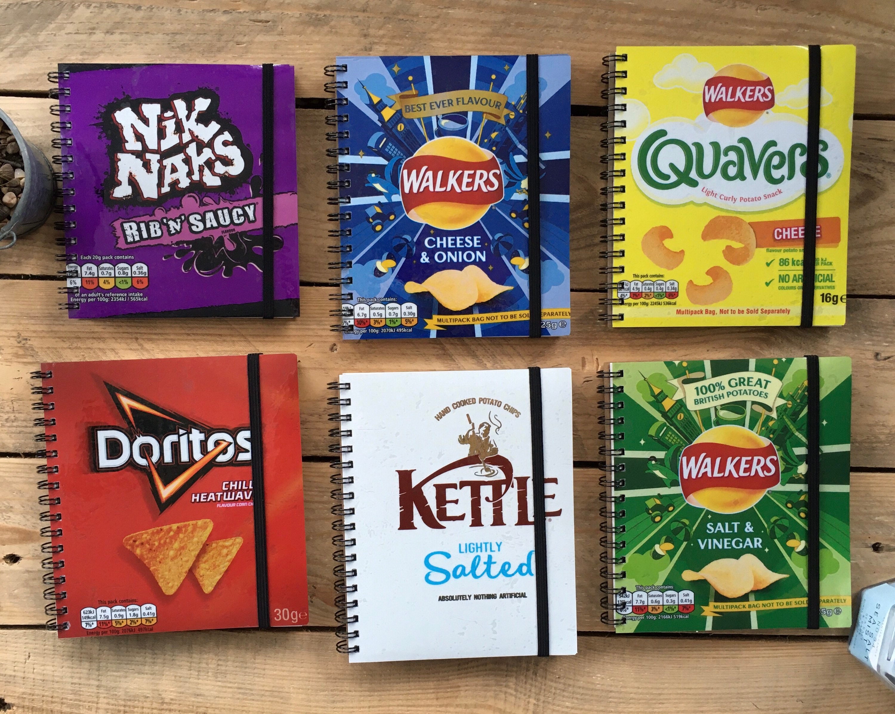 Recycled/upcycled Crisp Packet Notebook Walkers Doritos - Etsy UK
