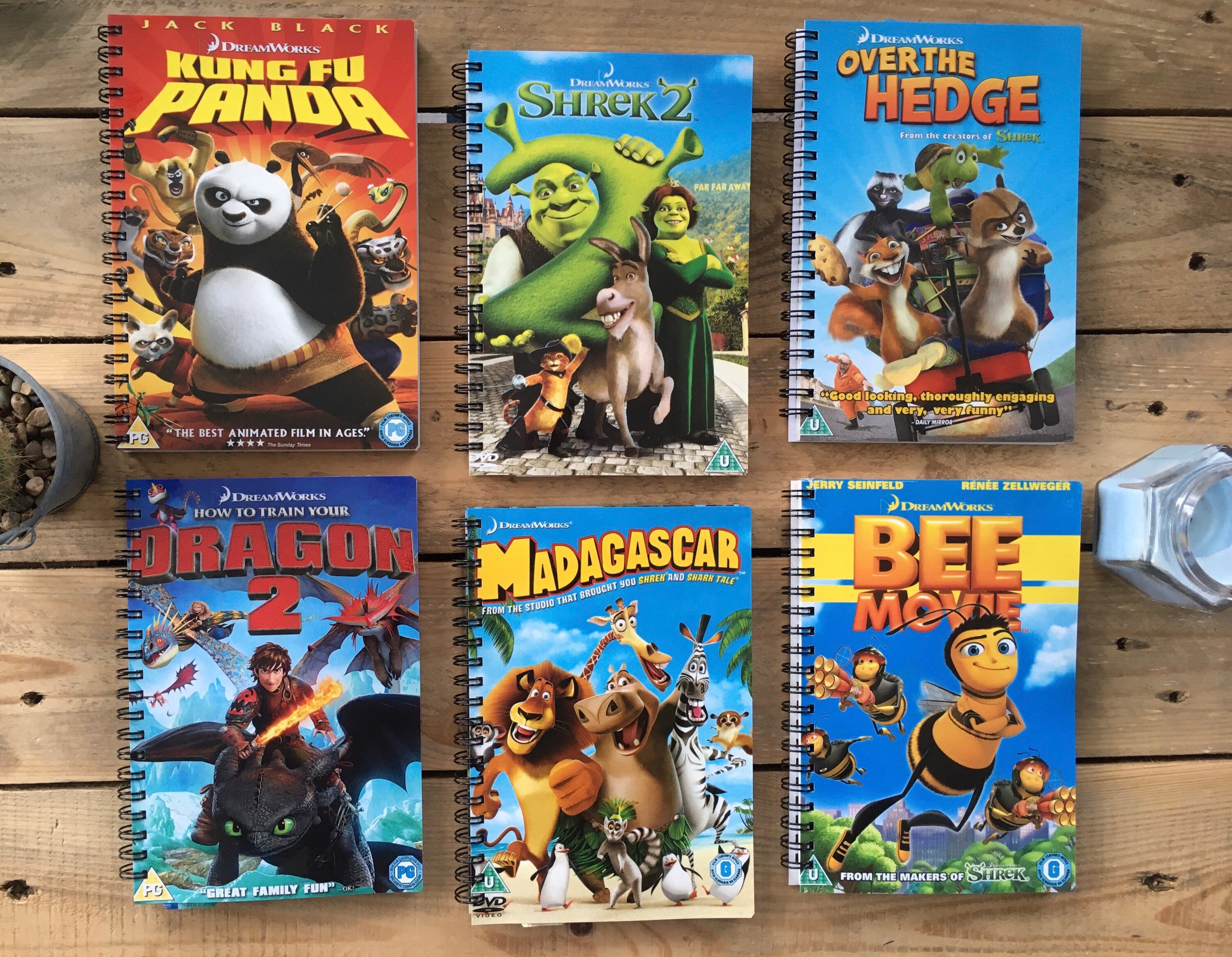 Recycled/upcycled DVD Cover Notebook Disney Dreamworks Etc | Etsy