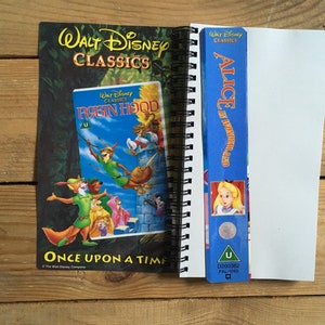 Recycled/upcycled Disney VHS Notebook Alice in Wonderland - Etsy