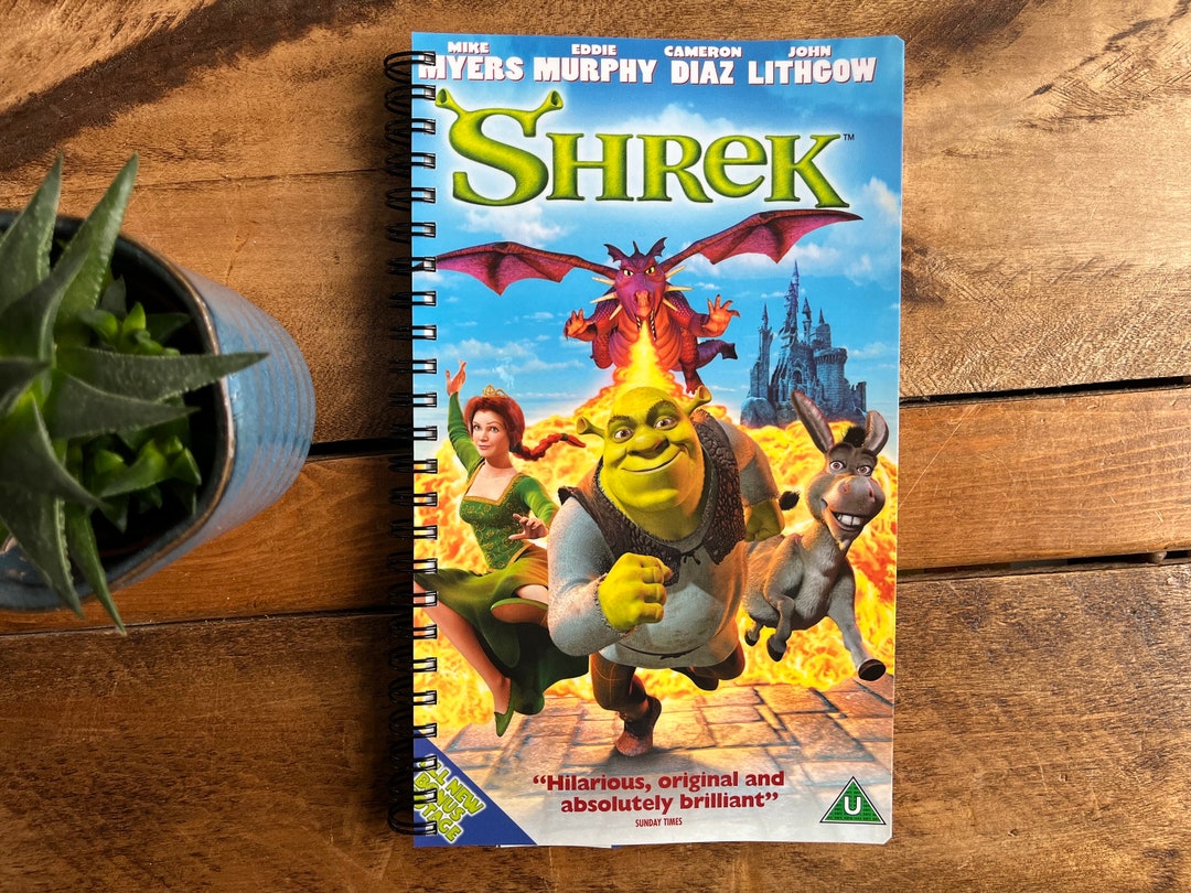 Recycled/upcycled VHS Notebook Shrek Medium Size - Etsy