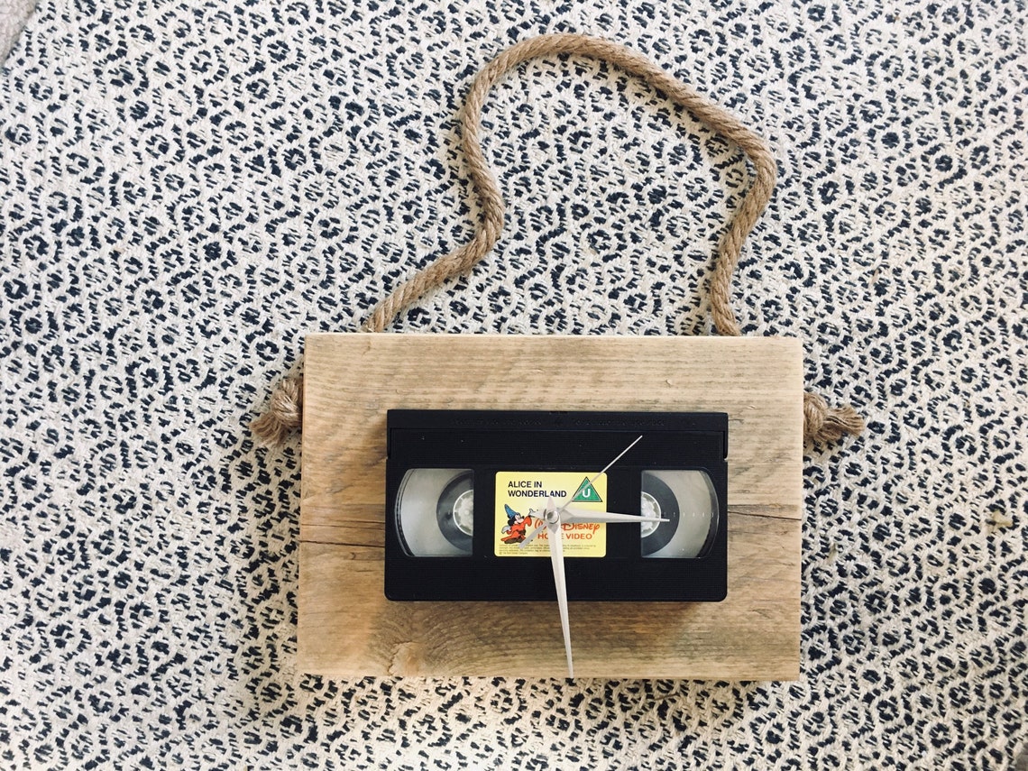 Recycled/upcycled Retro Disney VHS Wall Clock | Etsy UK