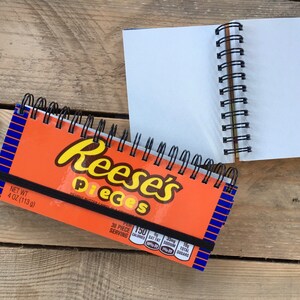 Recycled/upcycled Chocolate Bar Wrapper Notebook- Mars, Cadbury, Reece ...