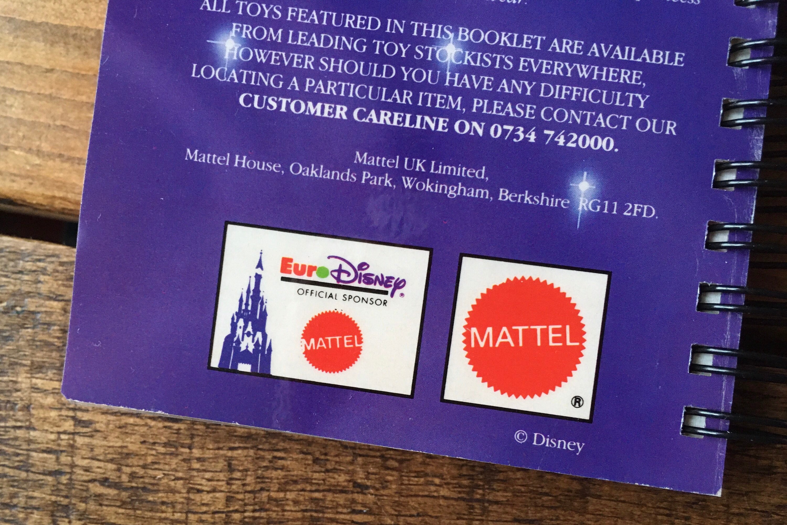 Recycled/upcycled Retro Disney VHS Leaflet - Disney Mattel Toys Mini ...