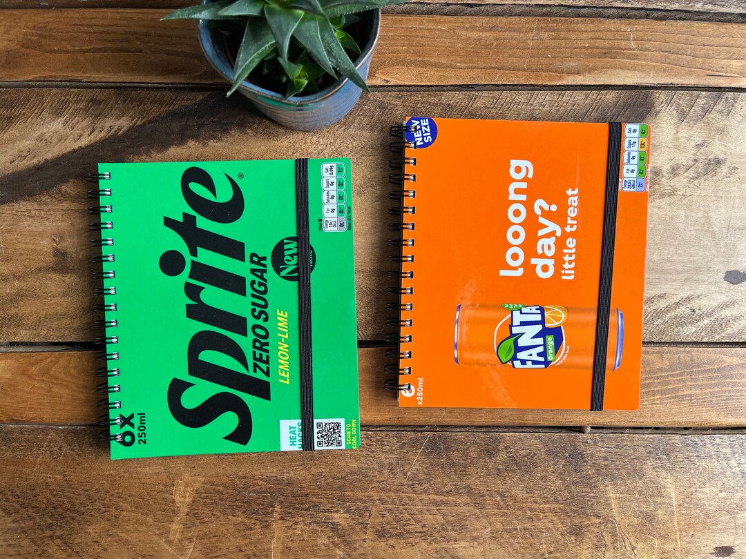 Upcycled/recycled Coca Cola Box Notebook Sprite & Fanta - Etsy