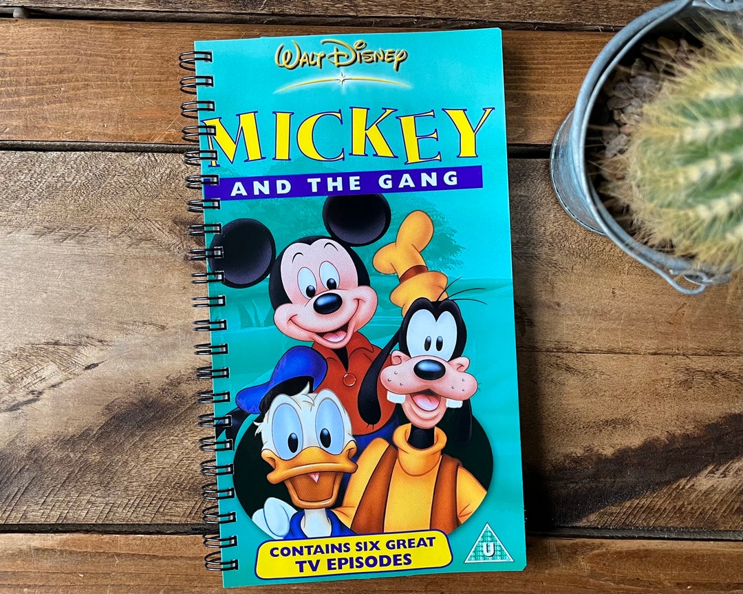 Recycled/upcycled Disney VHS Notebook Mickey Mouse - Etsy