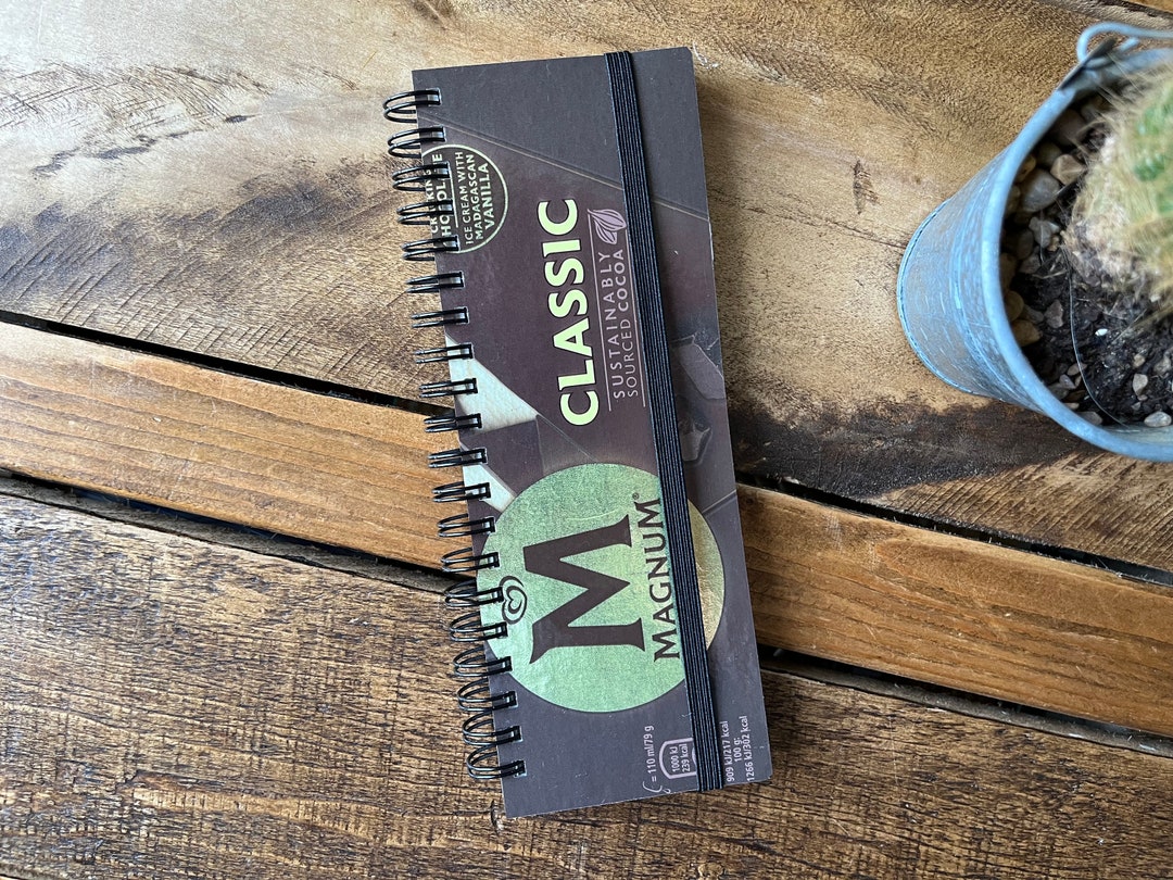 Recycled/upcycled Ice Cream/lolly Wrapper Notebook Magnum Ice Cream - Etsy