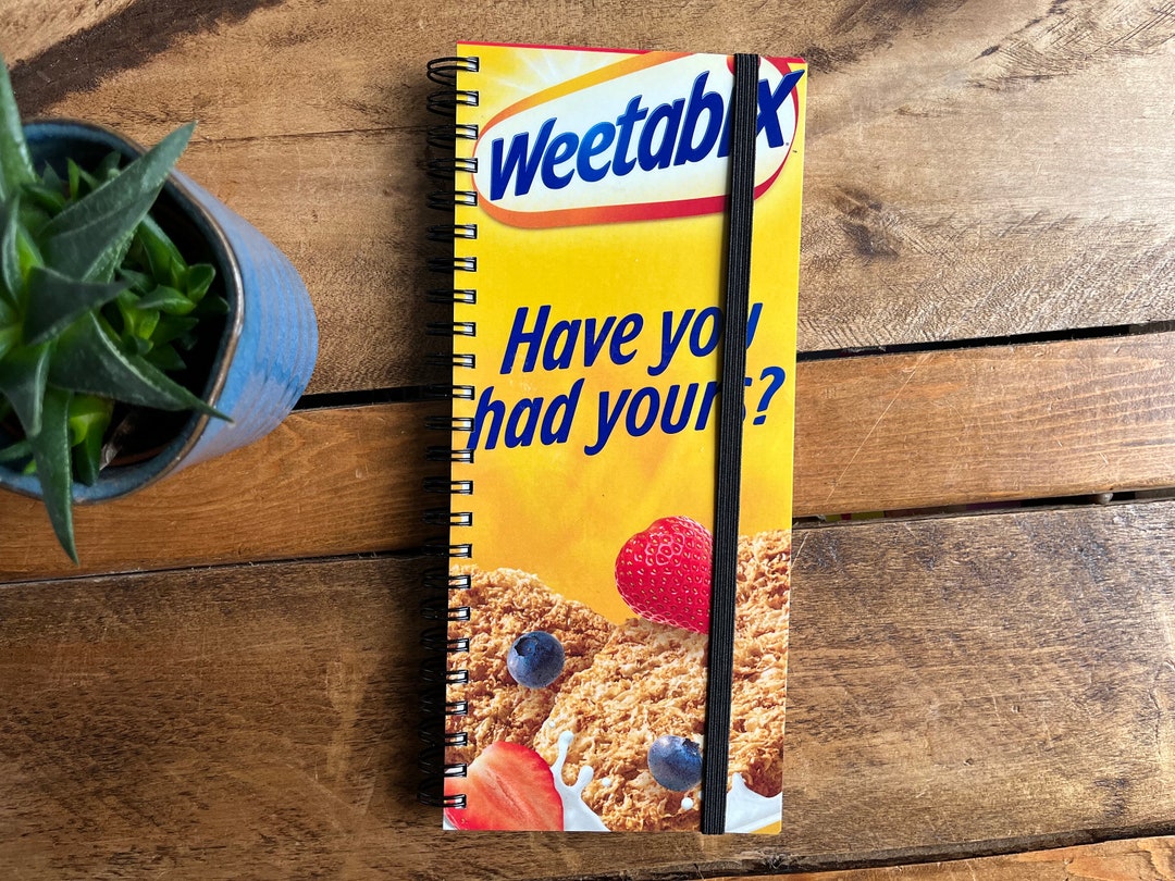 Libreta hecha con caja de cereales reciclada/reciclada - Weetabix ... Libreta hecha con caja de cereales reciclada/reciclada - Weetabix ...