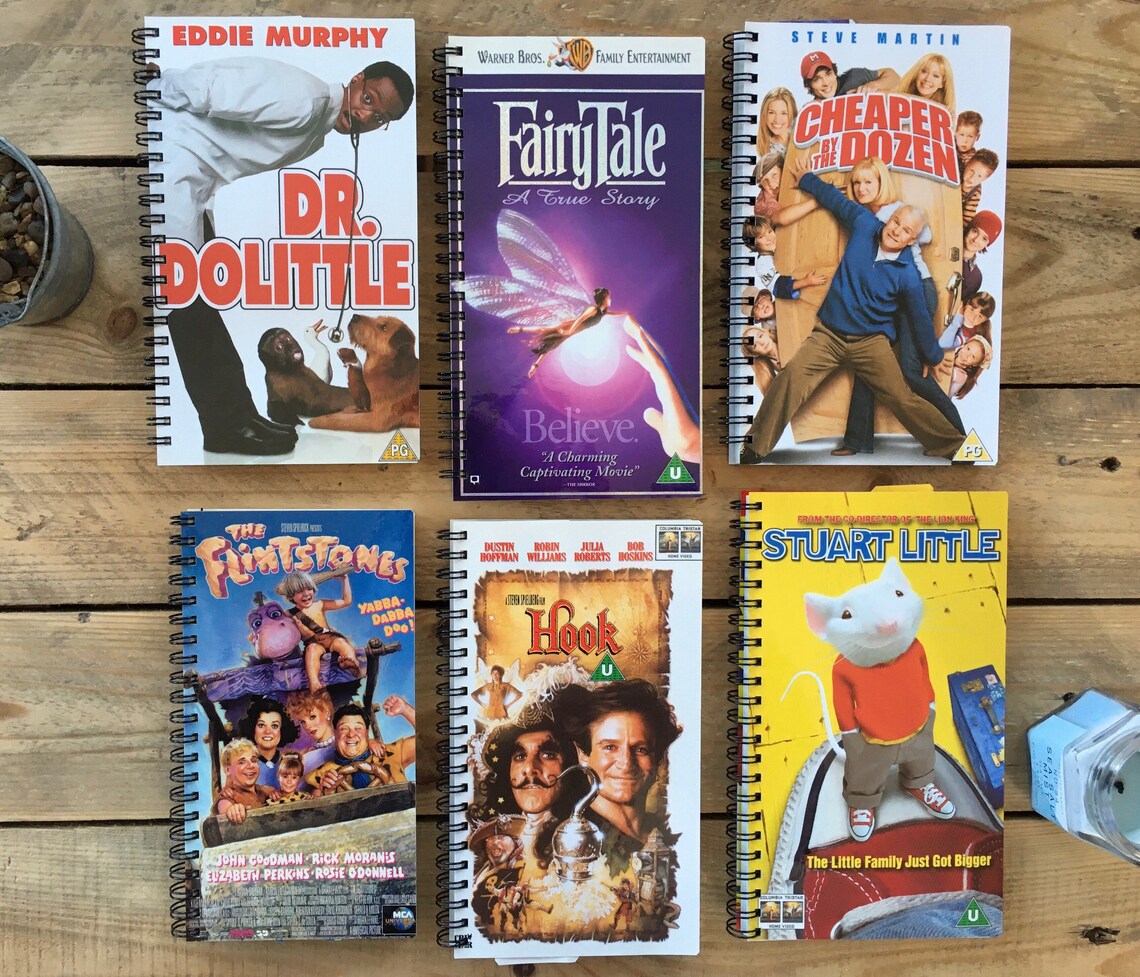 Recycled/upcycled VHS Cover Notebook - Family Favourites - Shrek ...