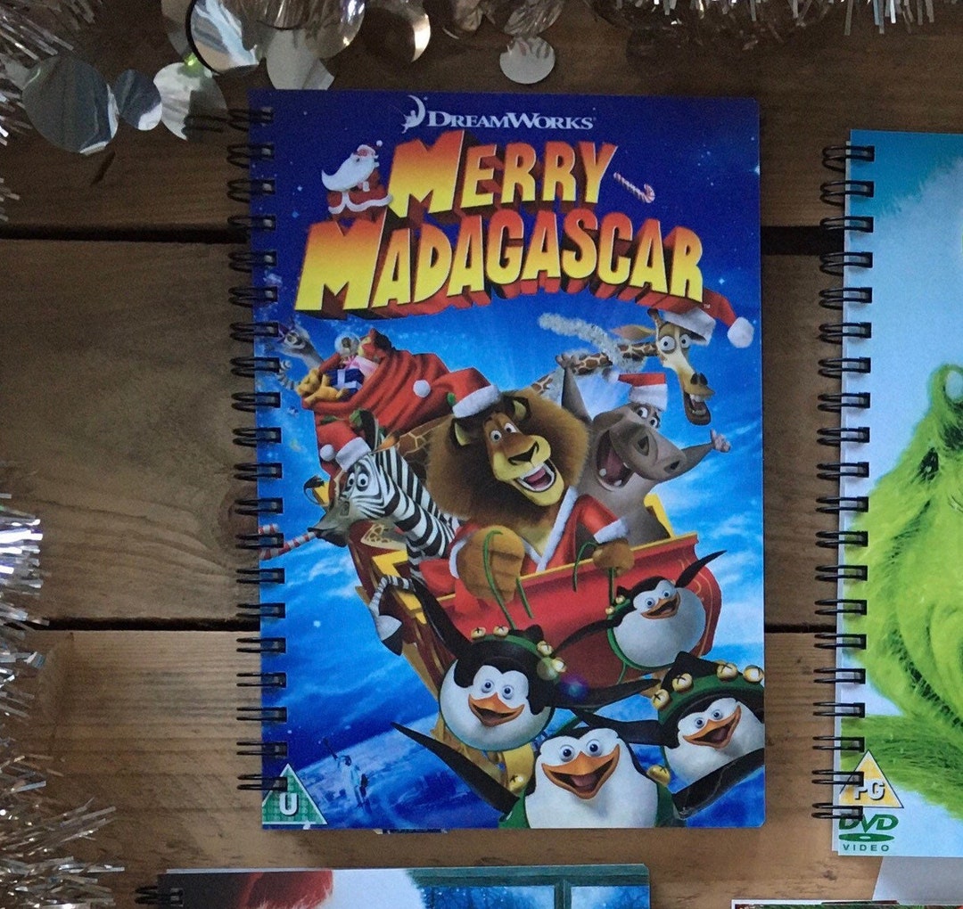 Recycled/upcycled Christmas DVD Cover Notebook - Sponge Bob ...