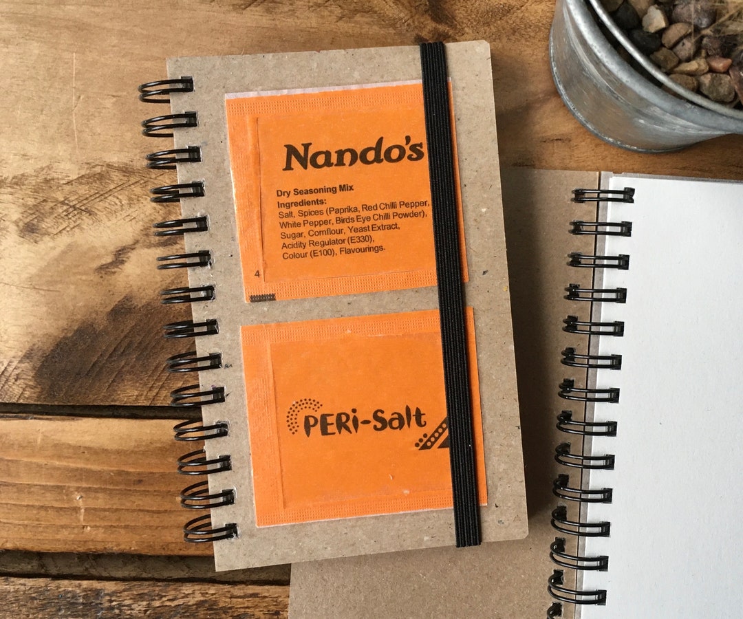 Upcycled/recycled Nando’s Peri Salt Sachets Notebook - Etsy
