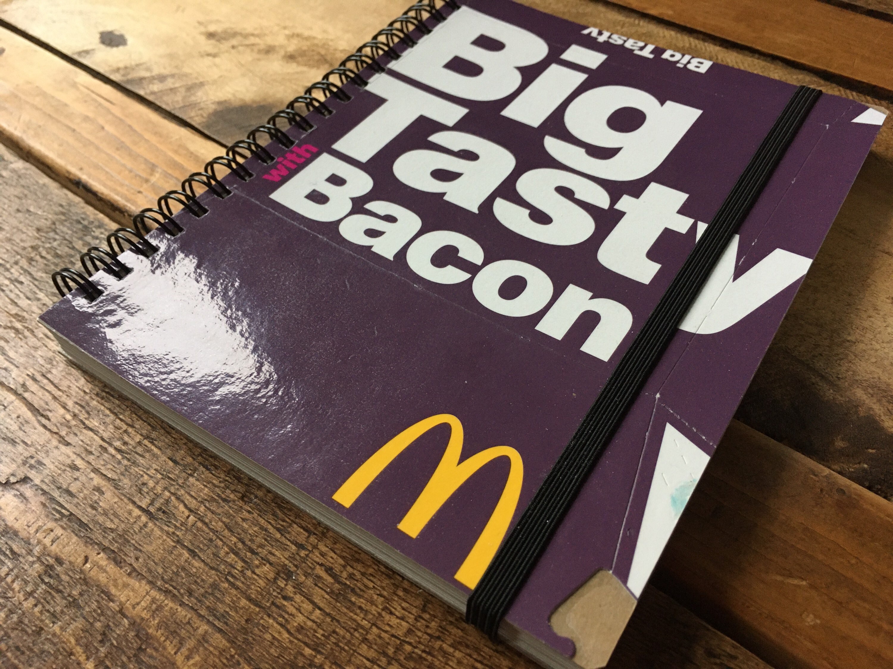 Upcycled/recycled Mcdonalds Burger Box Notebook the Big - Etsy UK