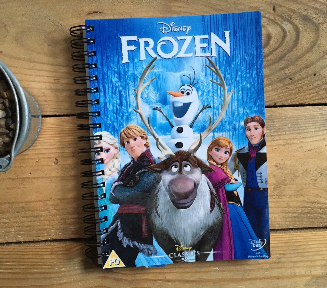 Recycled/upcycled DVD Cover Notebook Disneys Frozen - Etsy UK