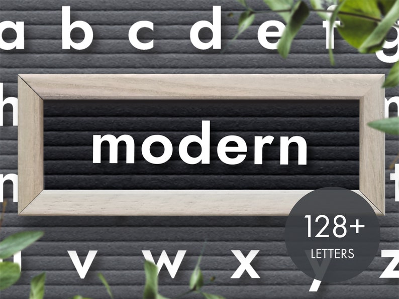 Letterboard Letters -- Modern Letterset -- Lowercase Letter Board Font ...