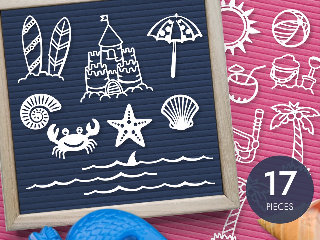 17 Piece Beach Vacation Letterboard Accessories Set - Etsy