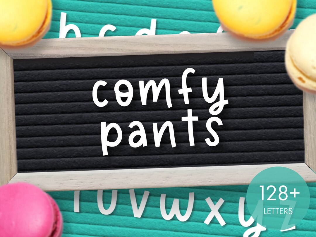 Letterboard Letters -- Comfy Pants -- Lowercase Letter Board Font - Etsy